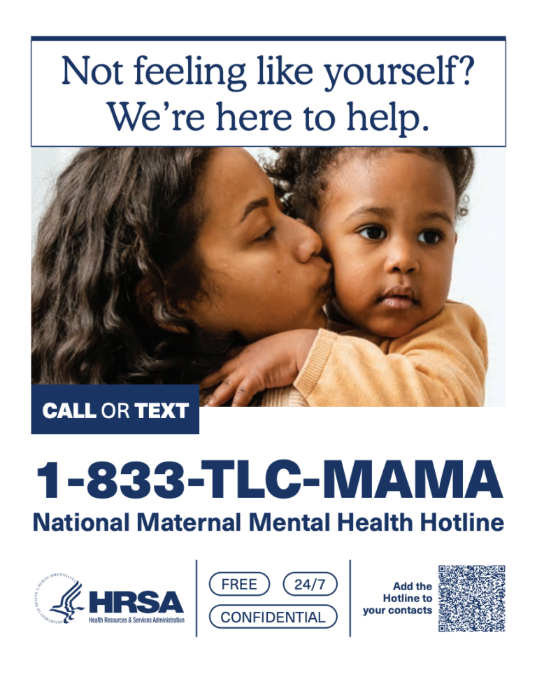 You Are Not Alone: The National Maternal Mental Health Hotline Number ...